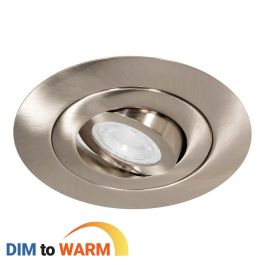Inbouw led spot xl dimbaar 5 watt 600 lumen nikkel 2000-3000k IP65